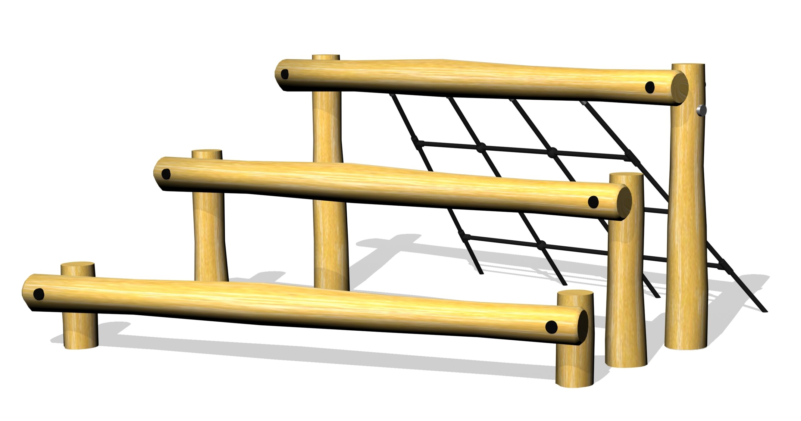 Robinia Climbing up/down beam/net - Guldborg Playgrounds