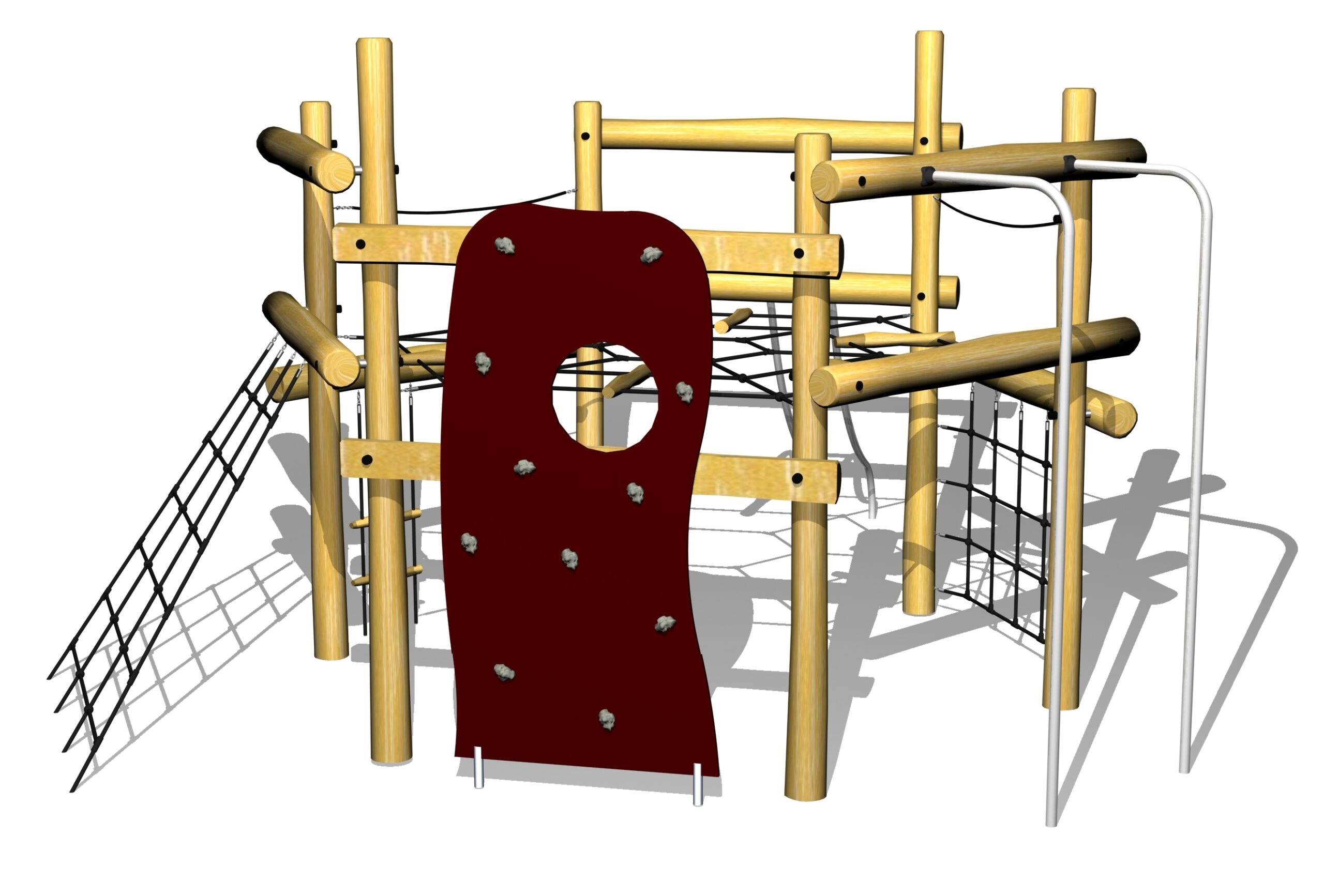 Robinia hexagonal climbing tower - Guldborg Playgrounds