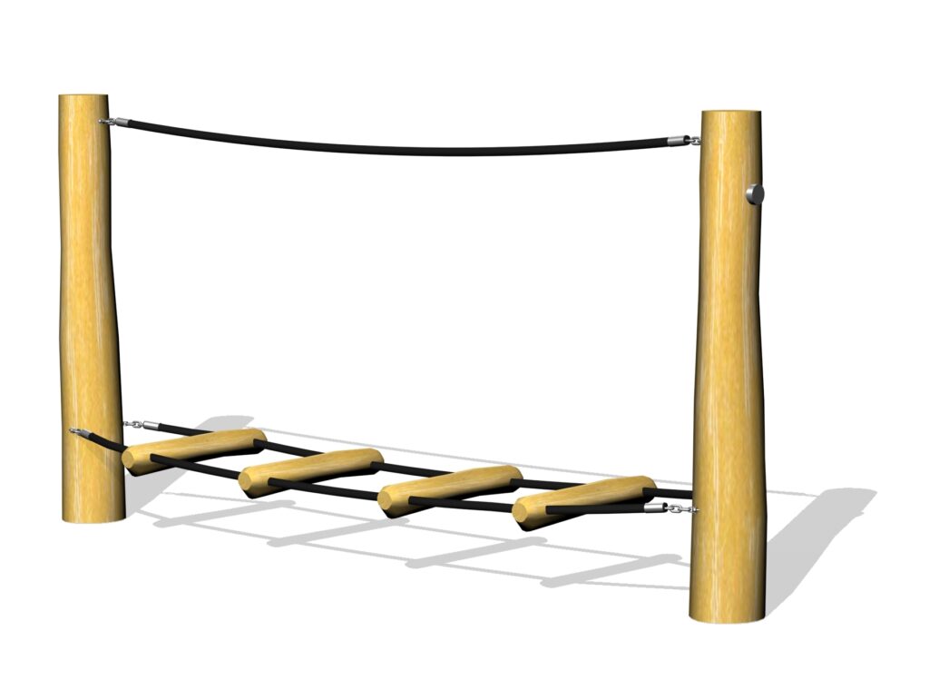 Robinia Moving bridge w/rope - Guldborg Playgrounds