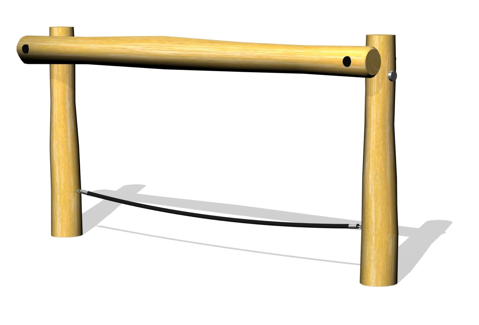 Robinia Walking rope w/beam - Guldborg Playgrounds