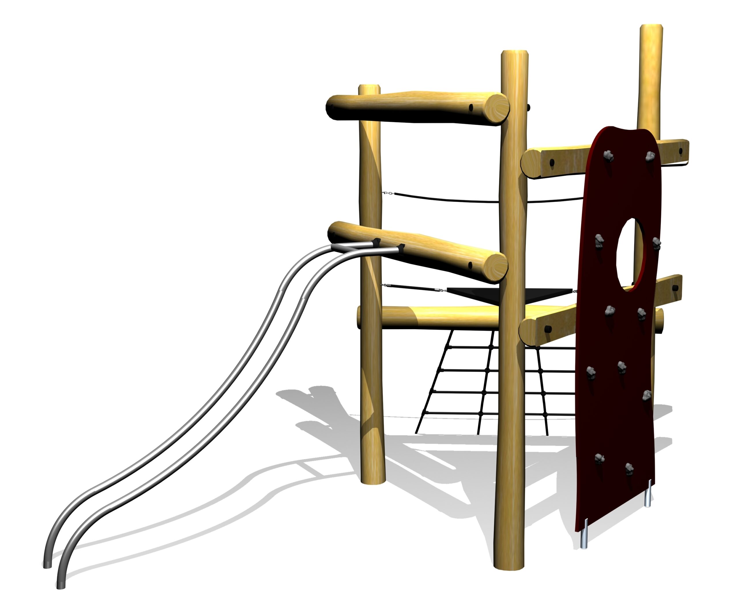 Robinia Trekantet klatretårn - Guldborg Legepladser